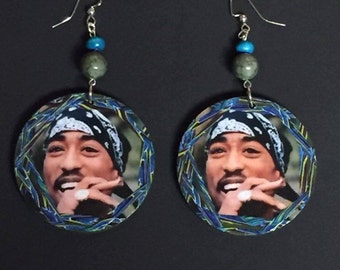 Tupac earrings | Etsy