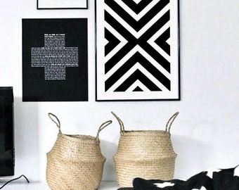 White stripes poster | Etsy