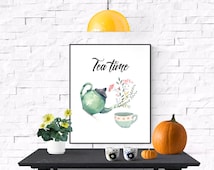 Unique tea time sign related items | Etsy