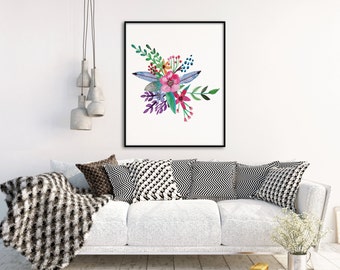Printable floral art | Etsy