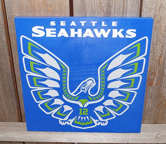Seattle Seahawks Custom Wood Sign Seahawks Tribal Sign
