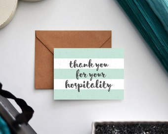 Hospitality card | Etsy