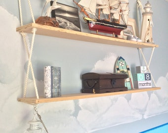 Hanging rope shelf | Etsy