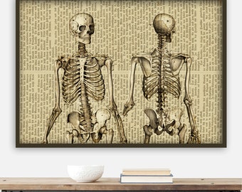 Unique skeleton poster related items | Etsy