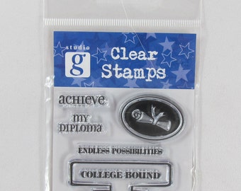 College rubber stamp | Etsy
