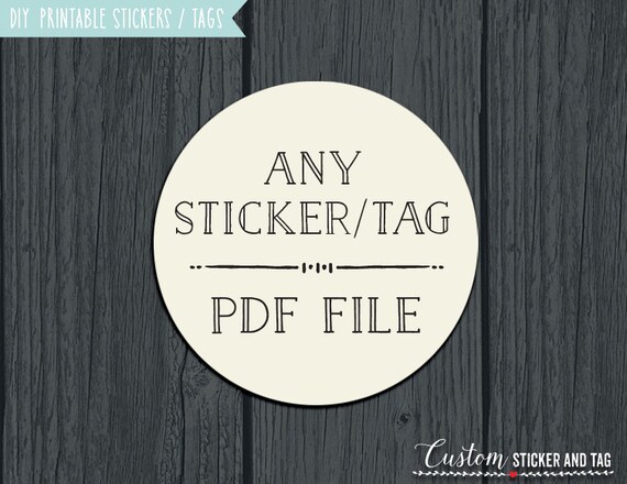 Printable stickers or tags of any item in by CustomStickerAndTag