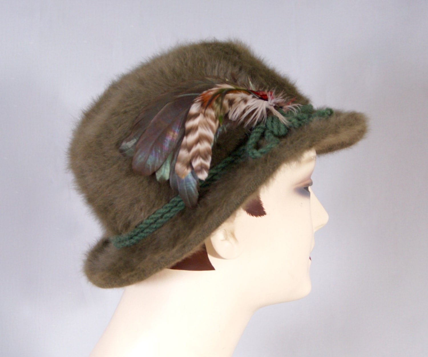 Vintage 1960s Austria Spitzehut Real Merino Wool Hat Fedora Trilby ...