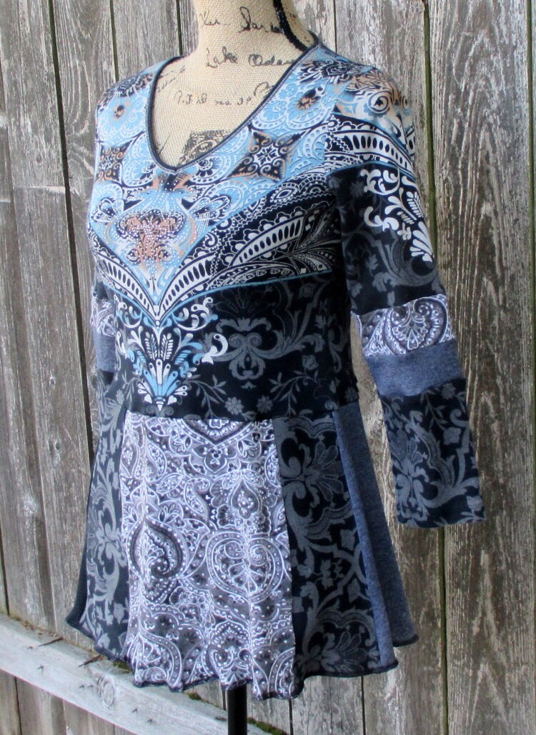 Womens Tunic Top Cotton Tunic Long Tunic Top by ThankfulRose