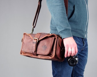 Leather camera bag | Etsy