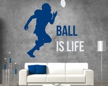 Unique football wall decal related items | Etsy
