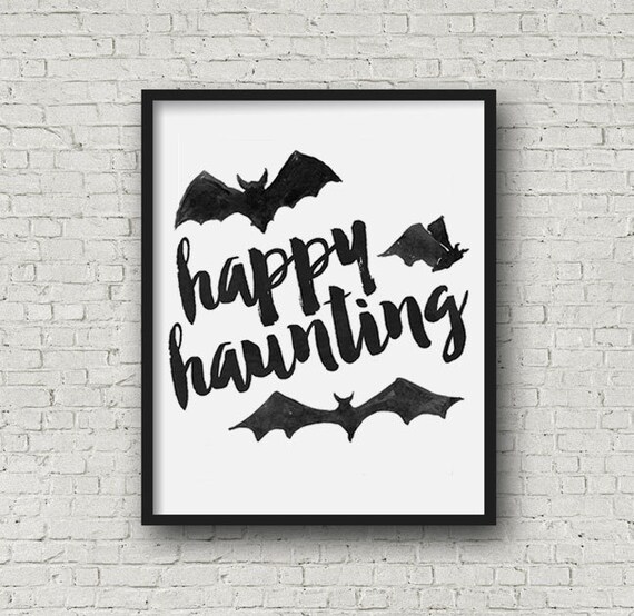 Items similar to Halloween Decor, Happy Haunting, Halloween Decorations ...