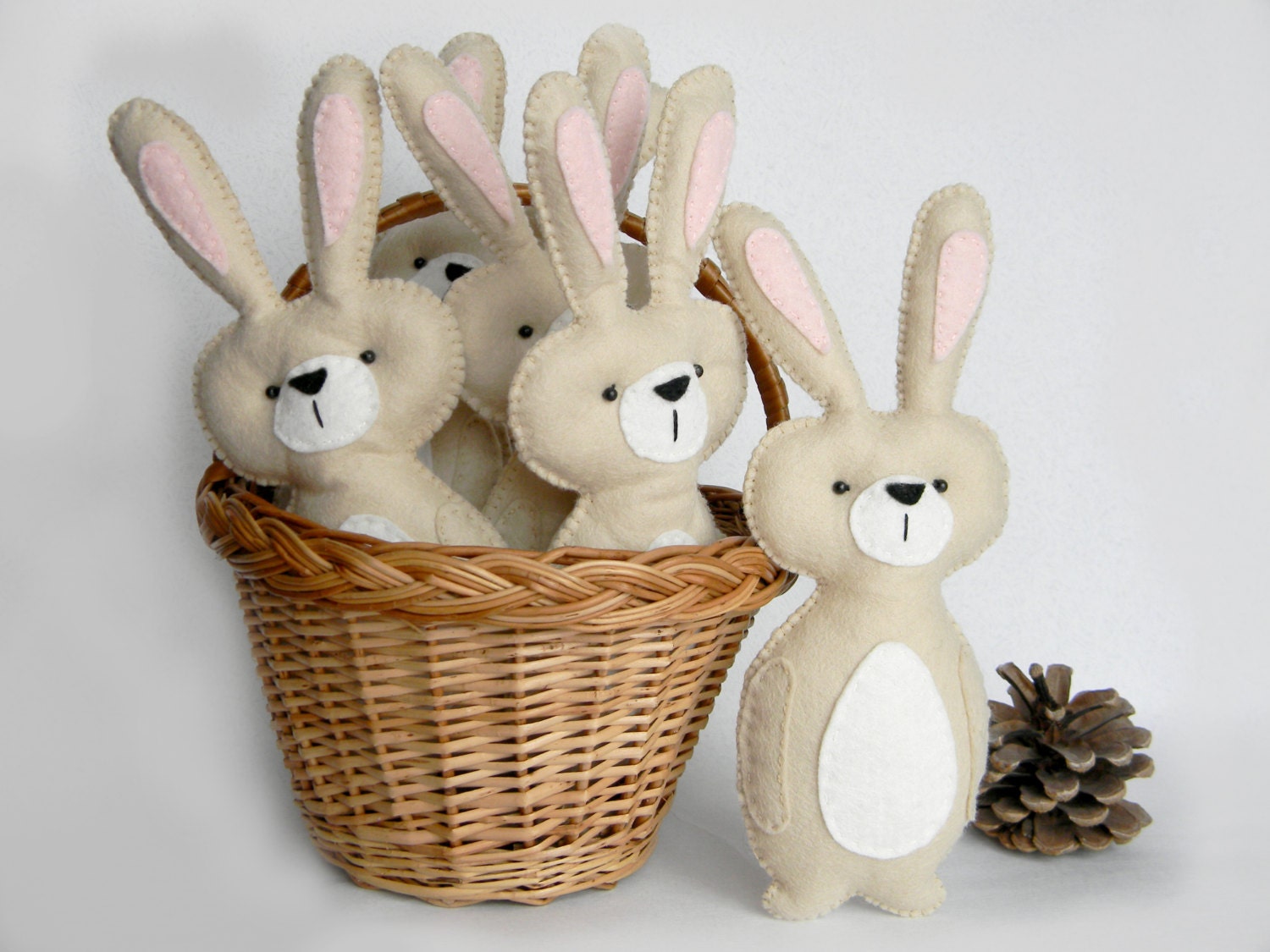 Personalized felt bunny toy Easter Bunny Stuffed bunny toy