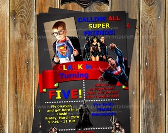 superman birthday invitations – Etsy