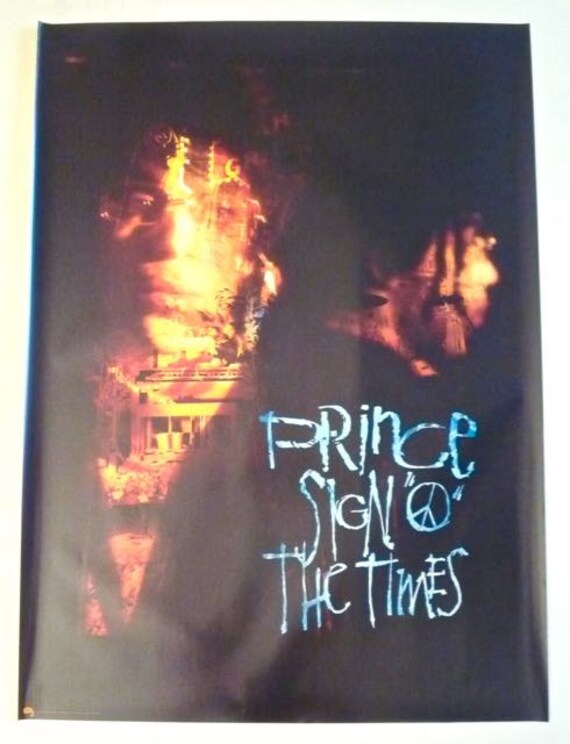 PRINCE Promo Poster Sign of the Times Vintage Original