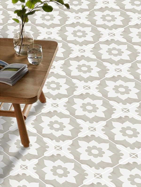 Vinyl Floor Tile Sticker Floor decals Carreaux Ciment