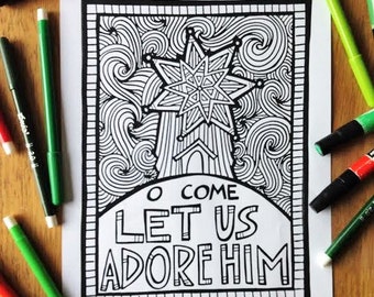 Christian coloring | Etsy