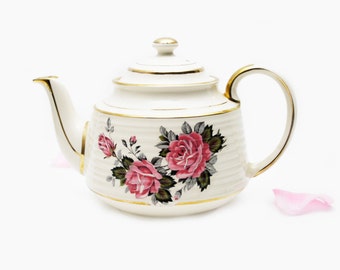 Pink roses teapot | Etsy