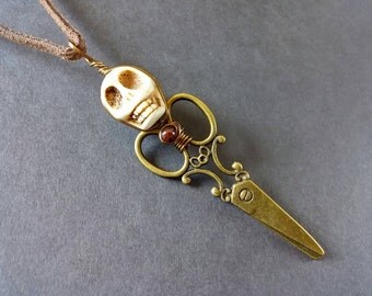 Skull and scissors | Etsy