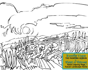 Paysage de toscane | Etsy