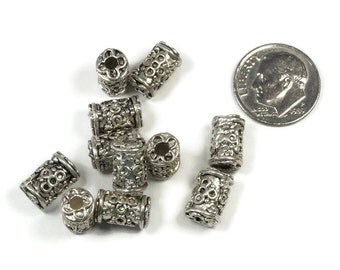 Unique silver tube beads related items | Etsy