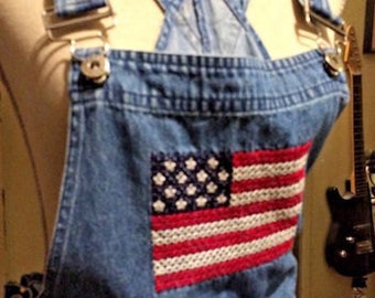 Unique american flag denim related items | Etsy