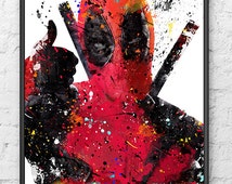 Artículos únicos para deadpool poster | Etsy