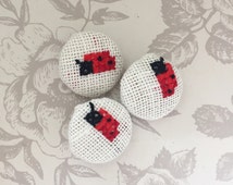 Unique cross stitch button related items | Etsy