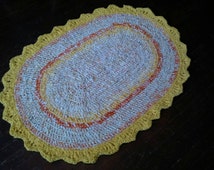 Unique oval rag rug related items | Etsy