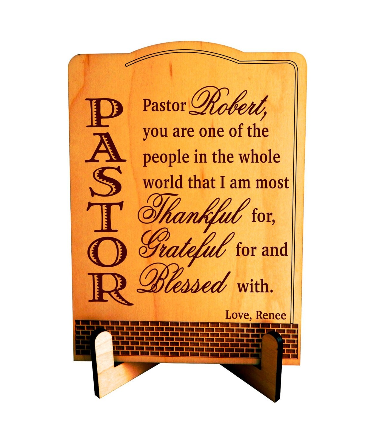 Pastor Appreciation Gift Pastor Thanksgiving Gift Custom