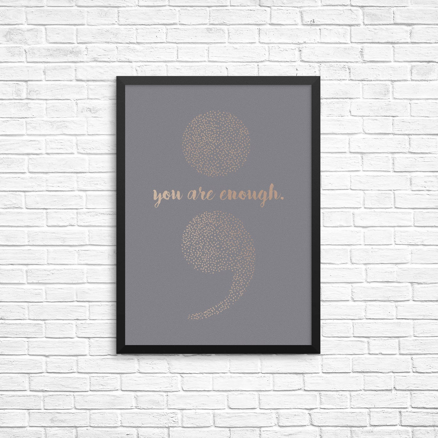 Semicolon Movement Wall Art 4 Printable Templates Digital