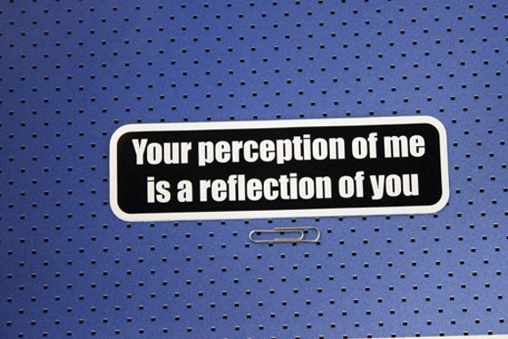 Your Perception of Me is a Reflection of You Bumper Sticker
