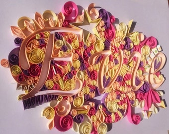 Quilling name | Etsy