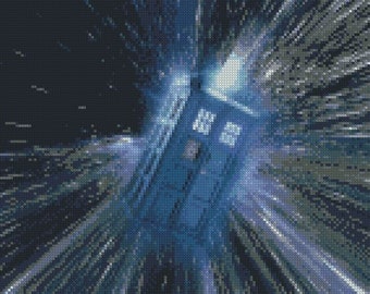 Plastic Canvas TARDIS pattern