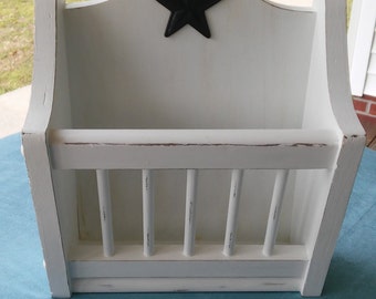 Vintage wall magazine rack | Etsy