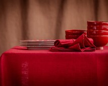 Popular items for red table cloth on Etsy
