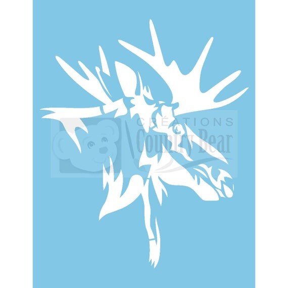 Stencil Moose Head ST-076