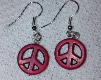 Items similar to Wire Wrapped Ring Peace Out Turquoise Peace Bead Size ...