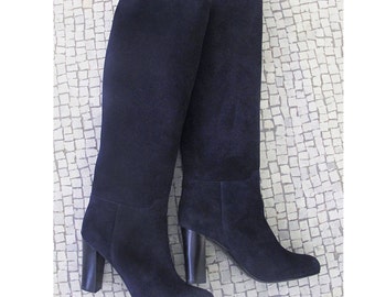 Dark blue boots | Etsy