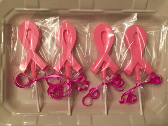 Chocolate Breast Cancer Lollipops (12), Breast Cancer, Chocolate Breast ...