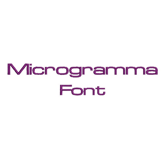 4 Size Microgramma Font Embroidery Designs BX fonts Machine