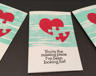 Puzzle piece card | Etsy