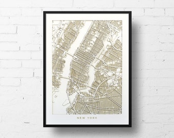 Framed city map | Etsy