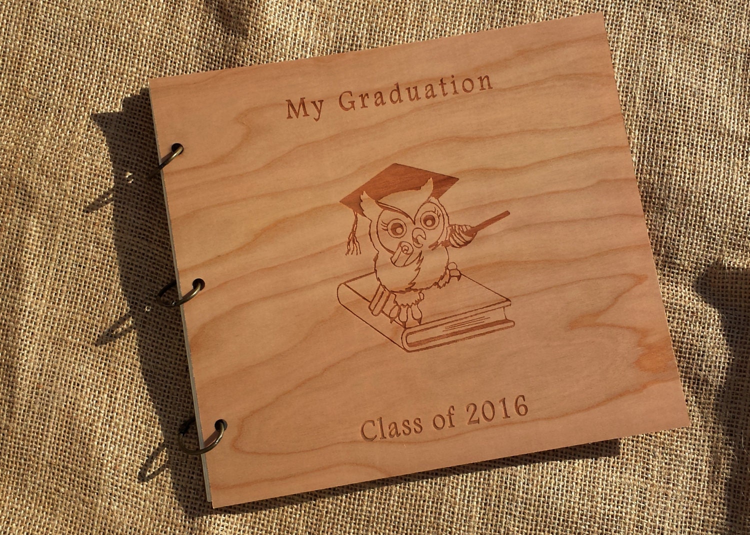 Graduation Album Engraved Wood /Graduation Gift Album with