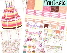Popular items for happy birthday sticker on Etsy