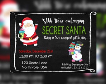Secret santa invite | Etsy