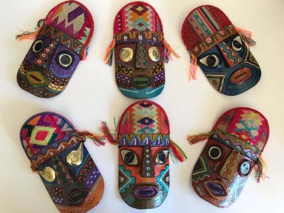 Inca Warrior Masks by Peruviantreasury on Etsy
