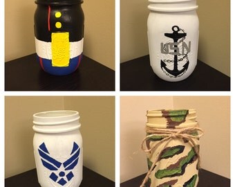 Camo mason jars | Etsy