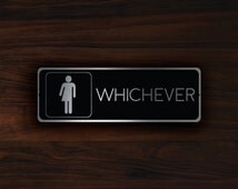Unique restroom sign related items | Etsy