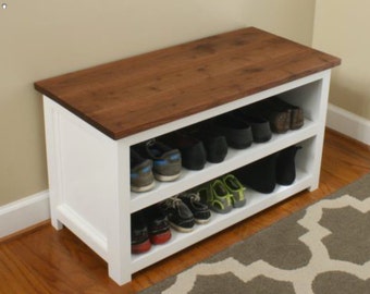 Items similar to Maple Storage Bench, Handmade w/ Optional Front Panels ...