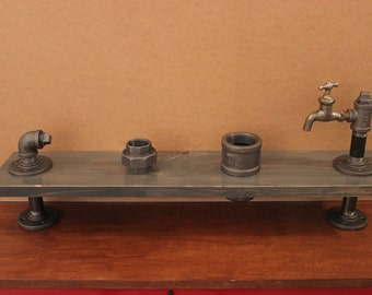 Items similar to Industrial Pipe Faucet Beanie/Hat Rack on Etsy